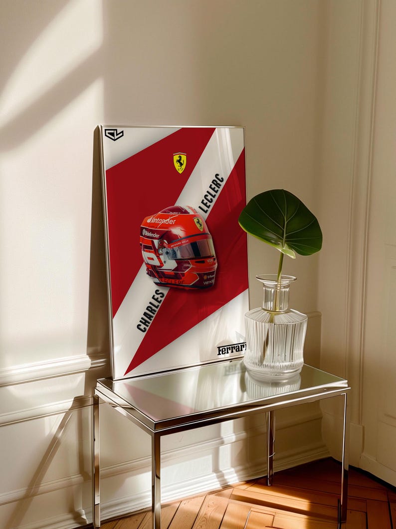 Charles Leclerc Poster Formula 1 Wall Art Charles Leclerc Sim Racing ...