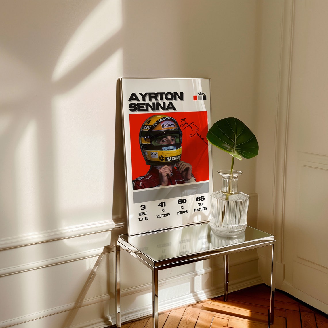 Ayrton Senna Poster Formula 1 Wall Art Ayrton Senna Sim Racing Decor F1 ...