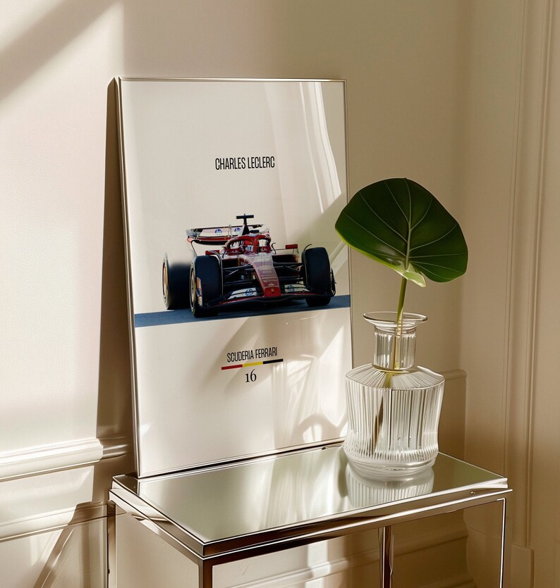 Charles Leclerc Poster Formula 1 Wall Art Charles Leclerc Sim Racing ...