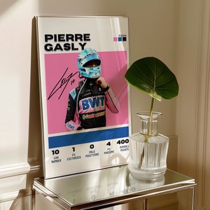 Pierre Gasly Poster Formula 1 Wall Art Pierre Gasly Sim Racing Decor F1 Poster Pierre Gasly Fan ...