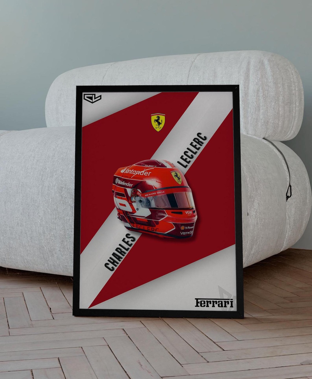 Charles Leclerc Poster Formula 1 Wall Art Charles Leclerc Sim Racing ...