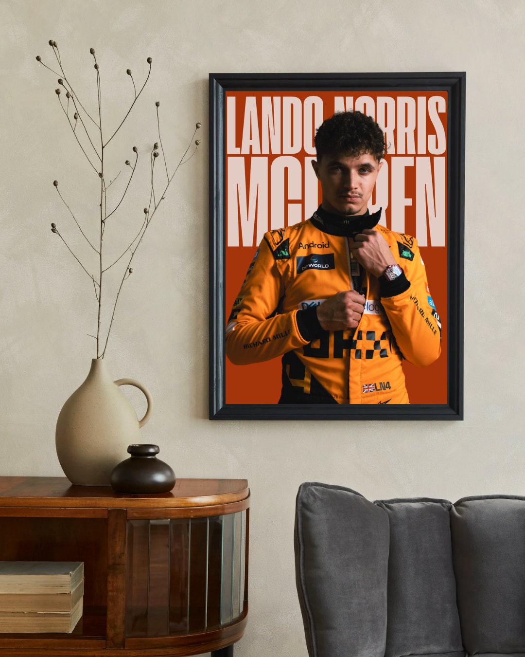 Lando Norris Poster Formula 1 Wall Art Lando Norris Sim Racing Decor F1 ...
