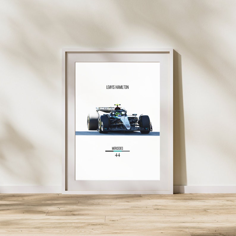 Lewis Hamilton Poster Formula 1 Wall Art Lewis Hamilton Sim Racing ...