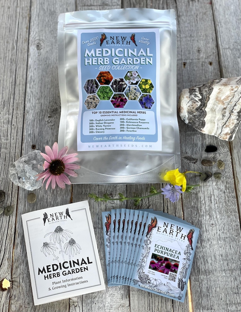 Medicinal Herb Seed Collection | 10 Heirloom Medicinal Herbs | Garden ...