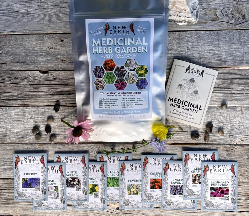 Medicinal Herb Seed Collection | 10 Heirloom Medicinal Herbs ...