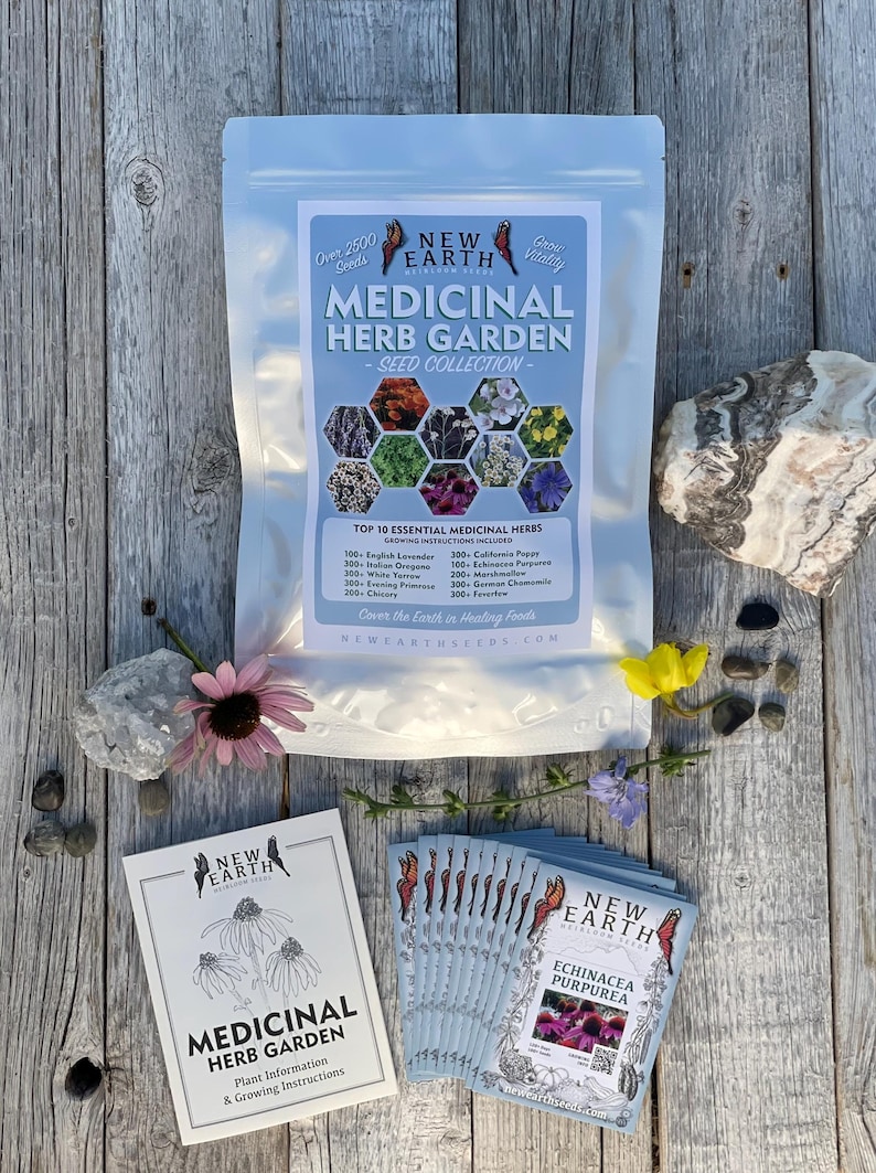 Medicinal Herb Seed Collection | 10 Heirloom Medicinal Herbs | Garden ...