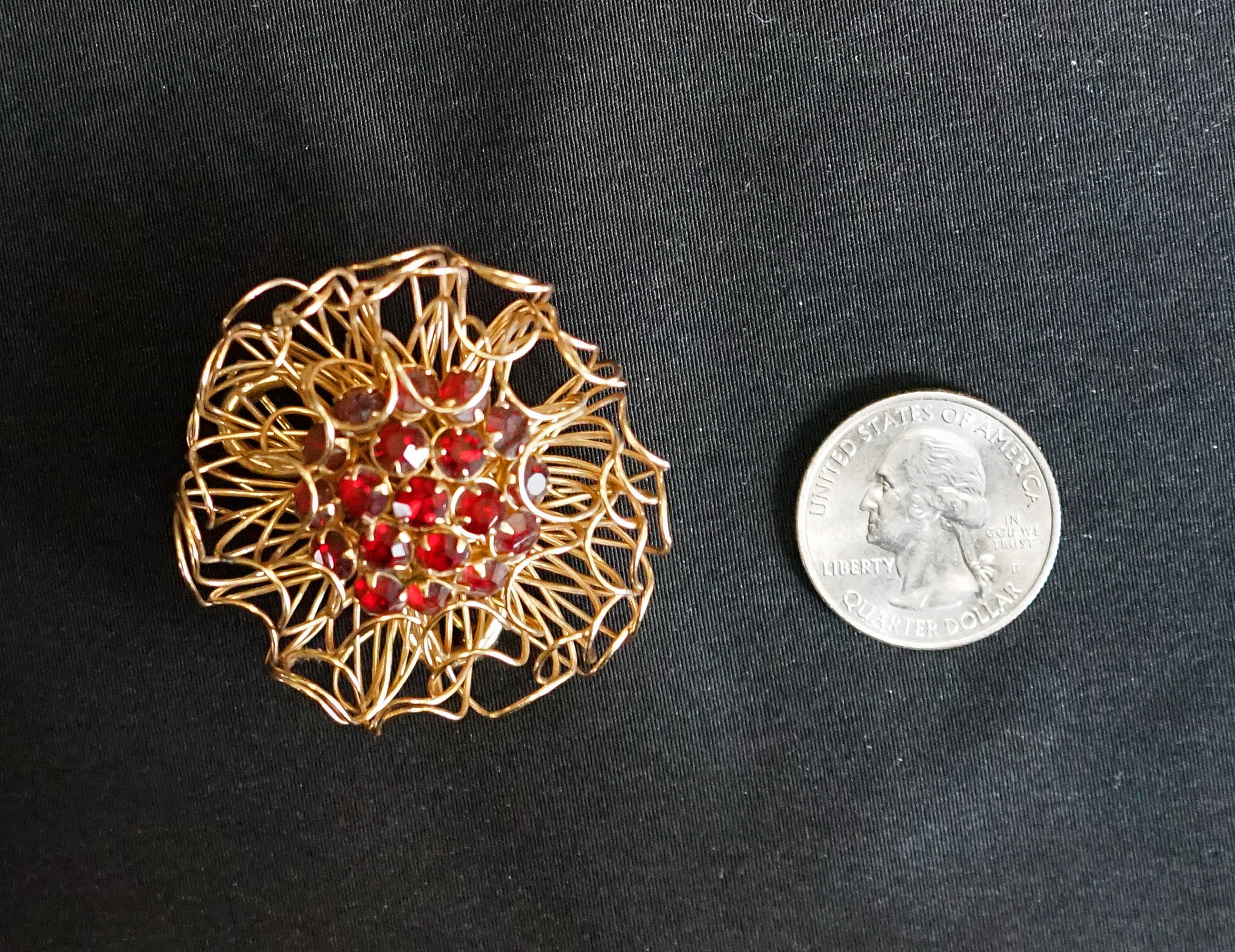 NAPIER Bright and Sparkly Vintage Brooch with Gold Tone Metal | Etsy