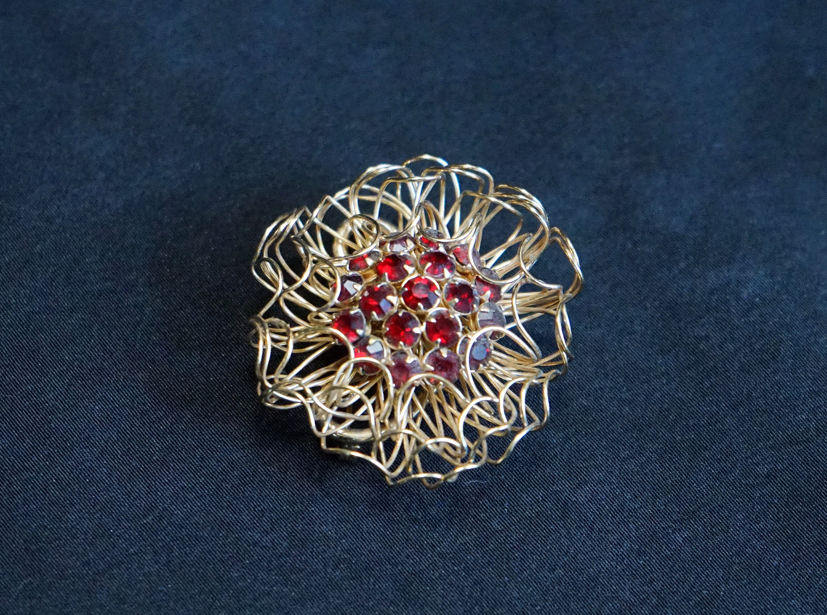 NAPIER Bright and Sparkly Vintage Brooch with Gold Tone Metal | Etsy