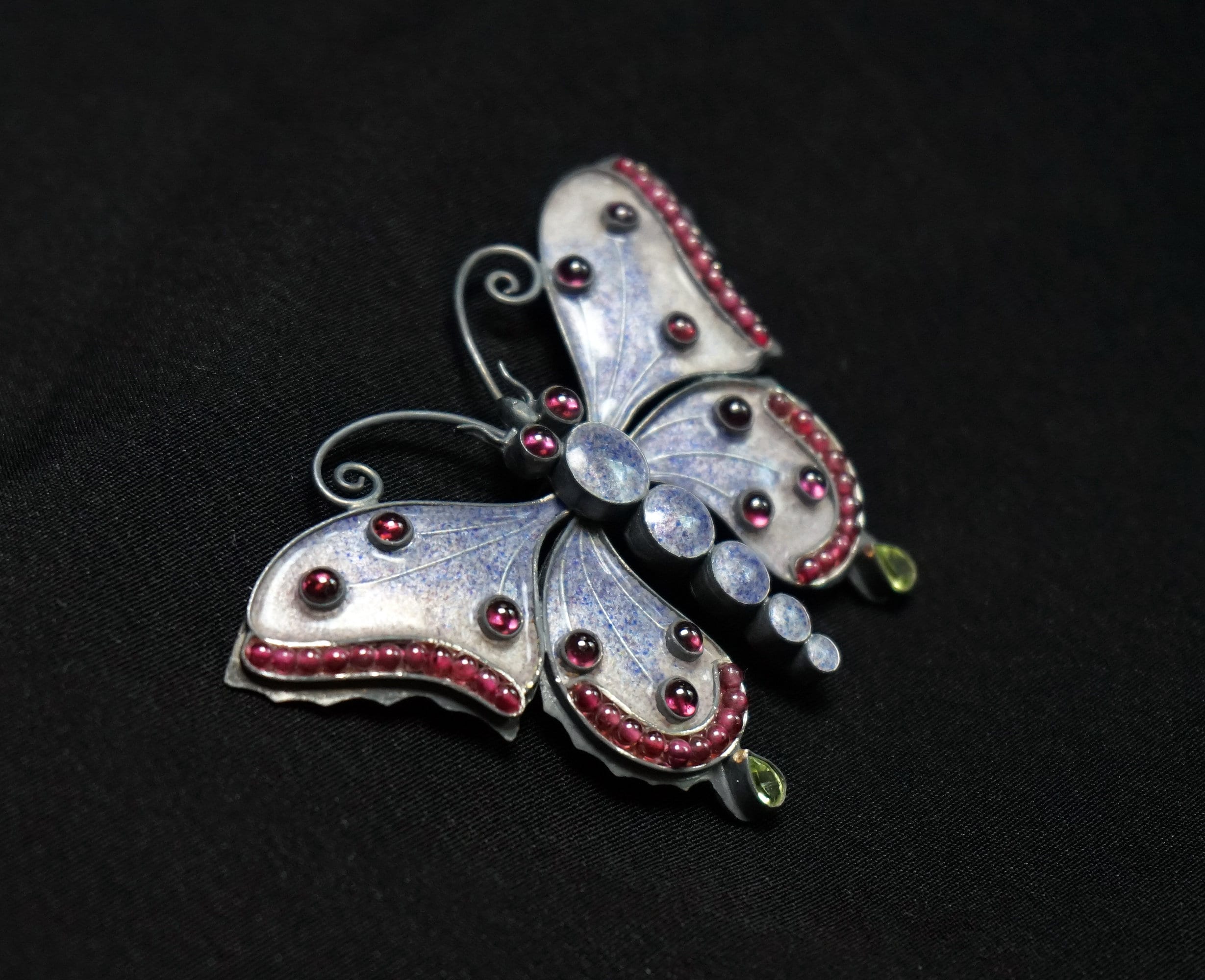 MMA 925 Beautiful Vintage Butterfly Brooch With Pale Purple Enamel ...