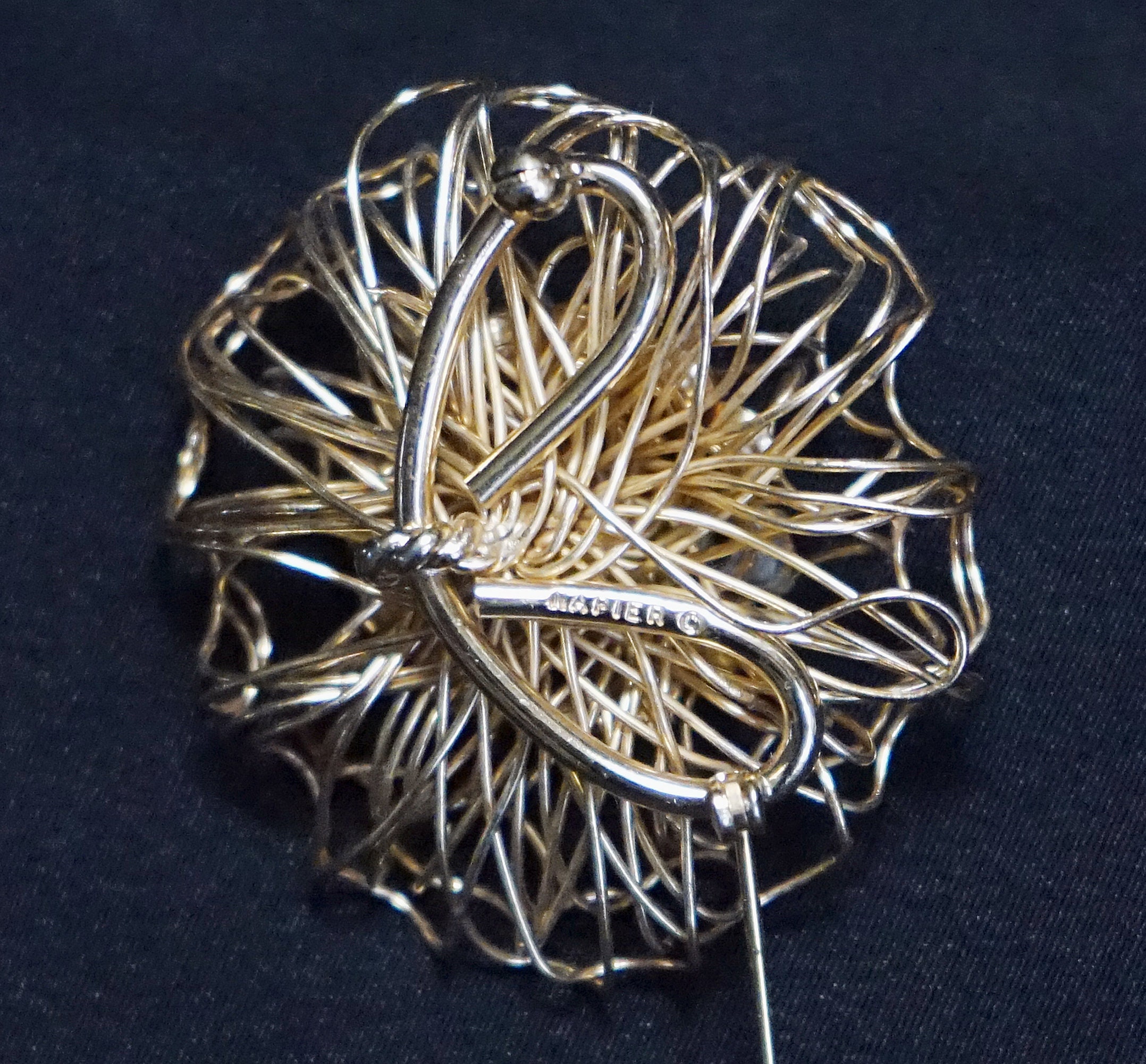 NAPIER Bright and Sparkly Vintage Brooch with Gold Tone Metal | Etsy