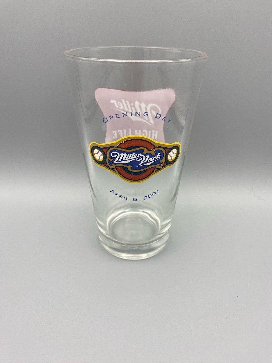 Miller High Life Beer Logo & Miller Park Opening Day 4/6/01 16oz Pint ...