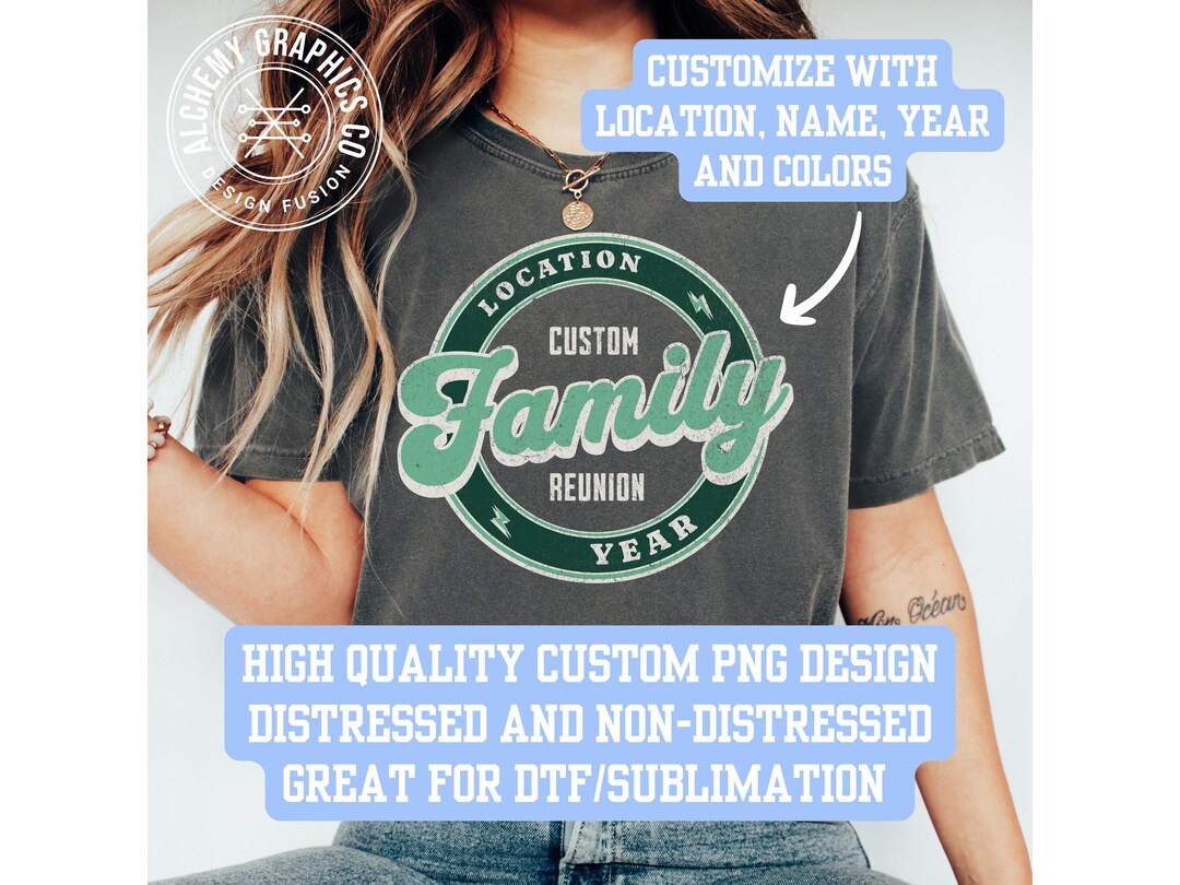 Custom Retro Family Reunion Png, Family Reunion 2025 Png, Personalized ...