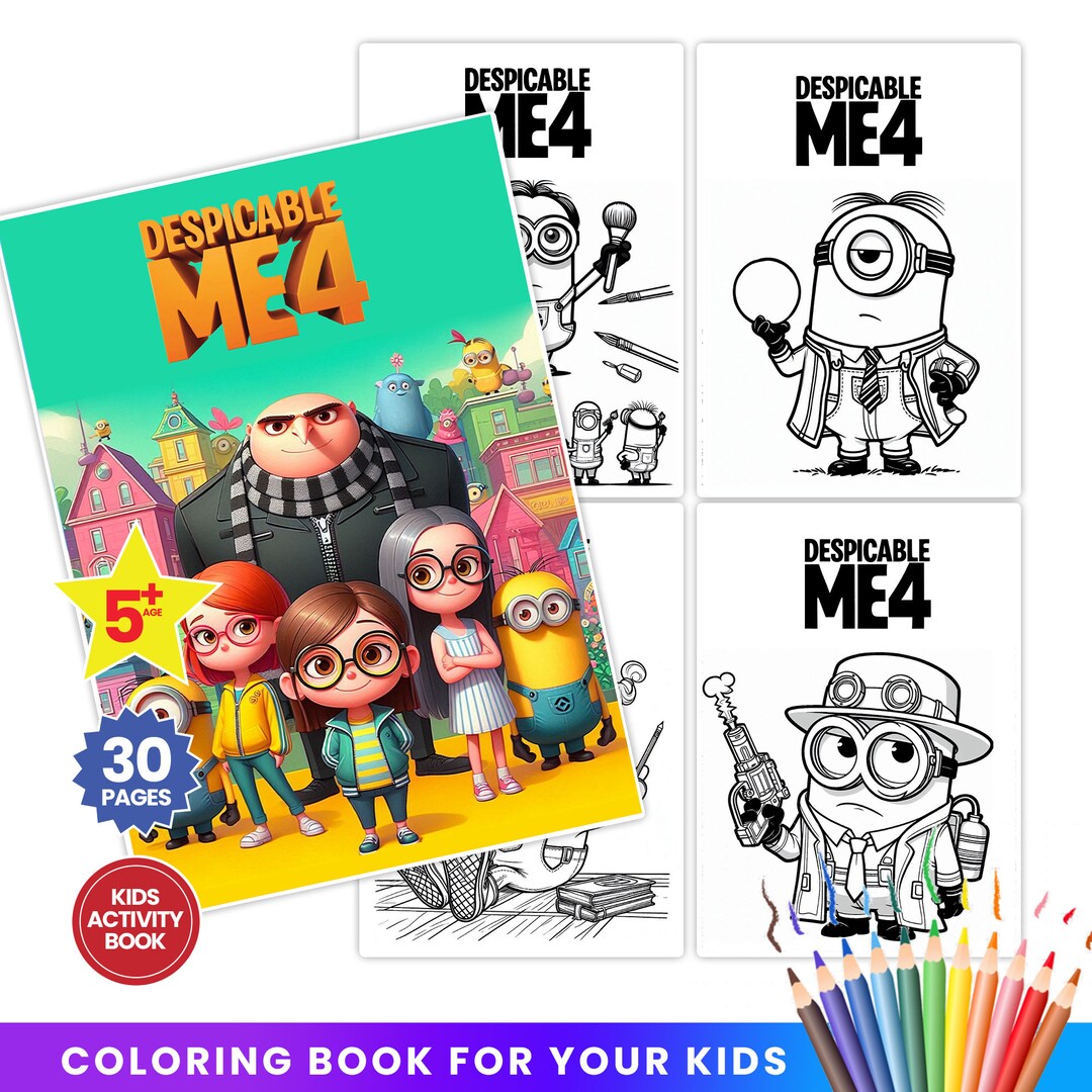 Coloring Pages, Despicable Me , Coloring Book, Minimalist, Easy to ...