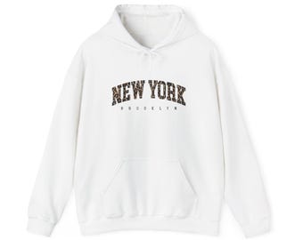 New York Leopard Print Patchwork Sweatshirt and Sweatpant Set ...