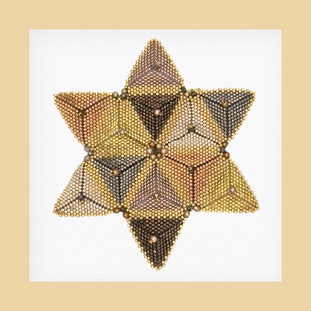Star of David All Metals Yamaka | Woman | Seed Beads | Jewish ...
