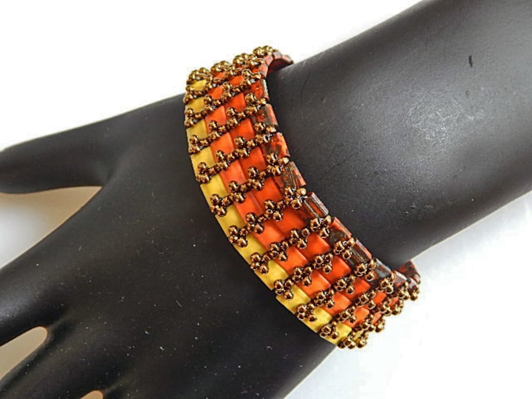 Sunset Beaded Bracelet Instructions | Handmade | Seed Beads | Beadwork ...