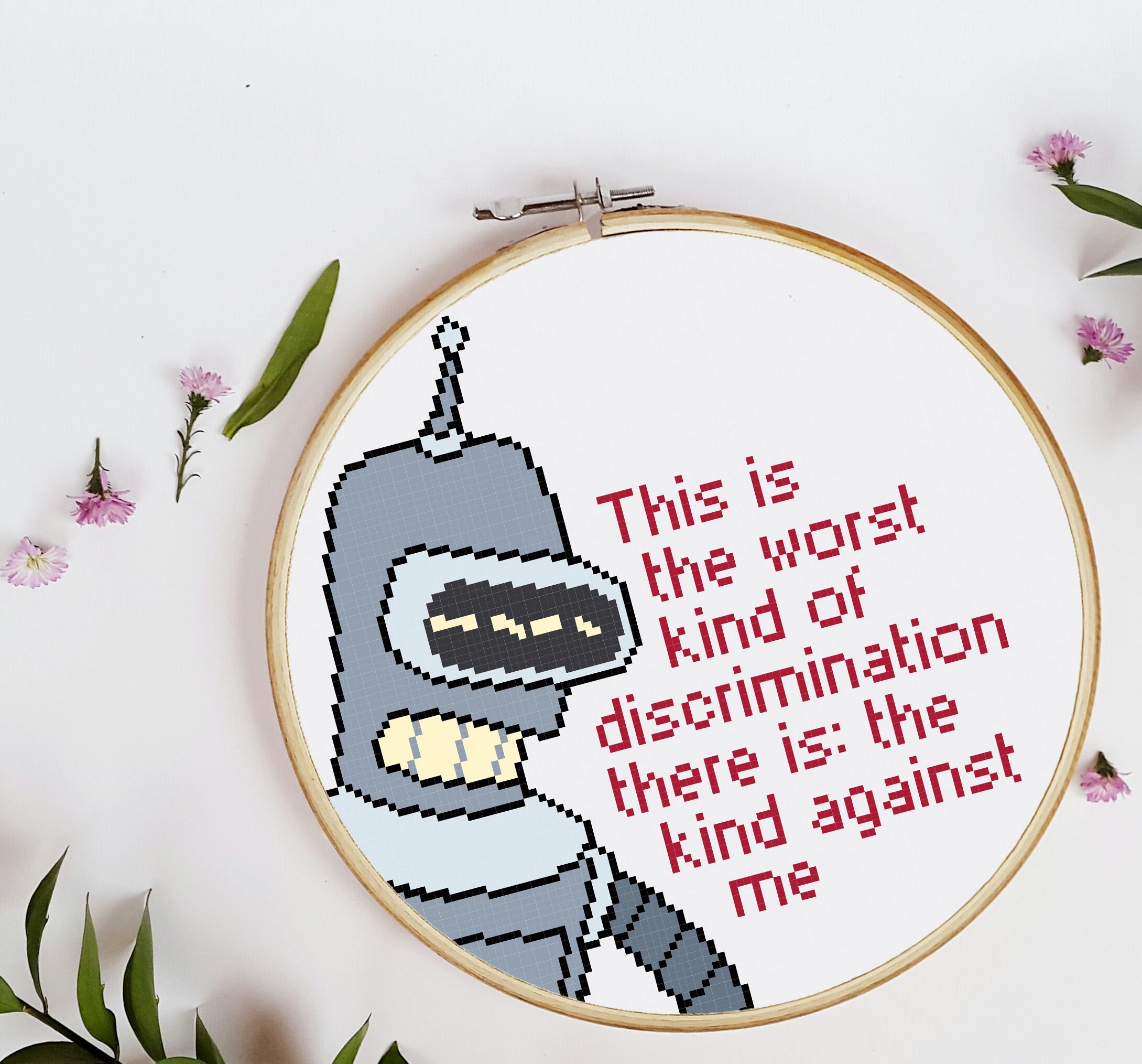 The Worst Kind of Discrimination! 8 Inch Cross Stitch PATTERN - Etsy