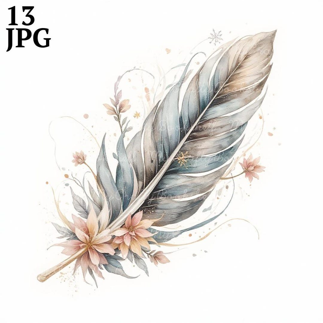 Feather Clipart Bundle: Navy, Pink, Teal Feathers (digital Download) - Etsy