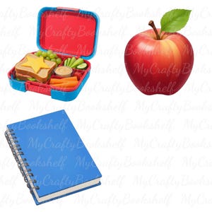School Supplies Clipart: Educational PNG Graphics for Commercial Use ...