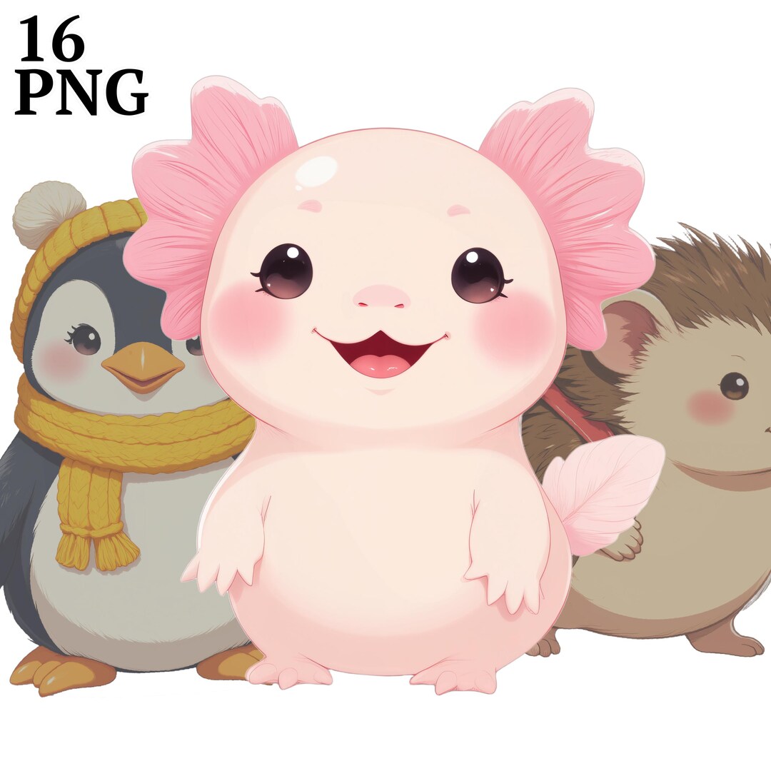 16 Cute Animals Clipart, Funny Animal Clip Art Bundle, PNG Digital ...