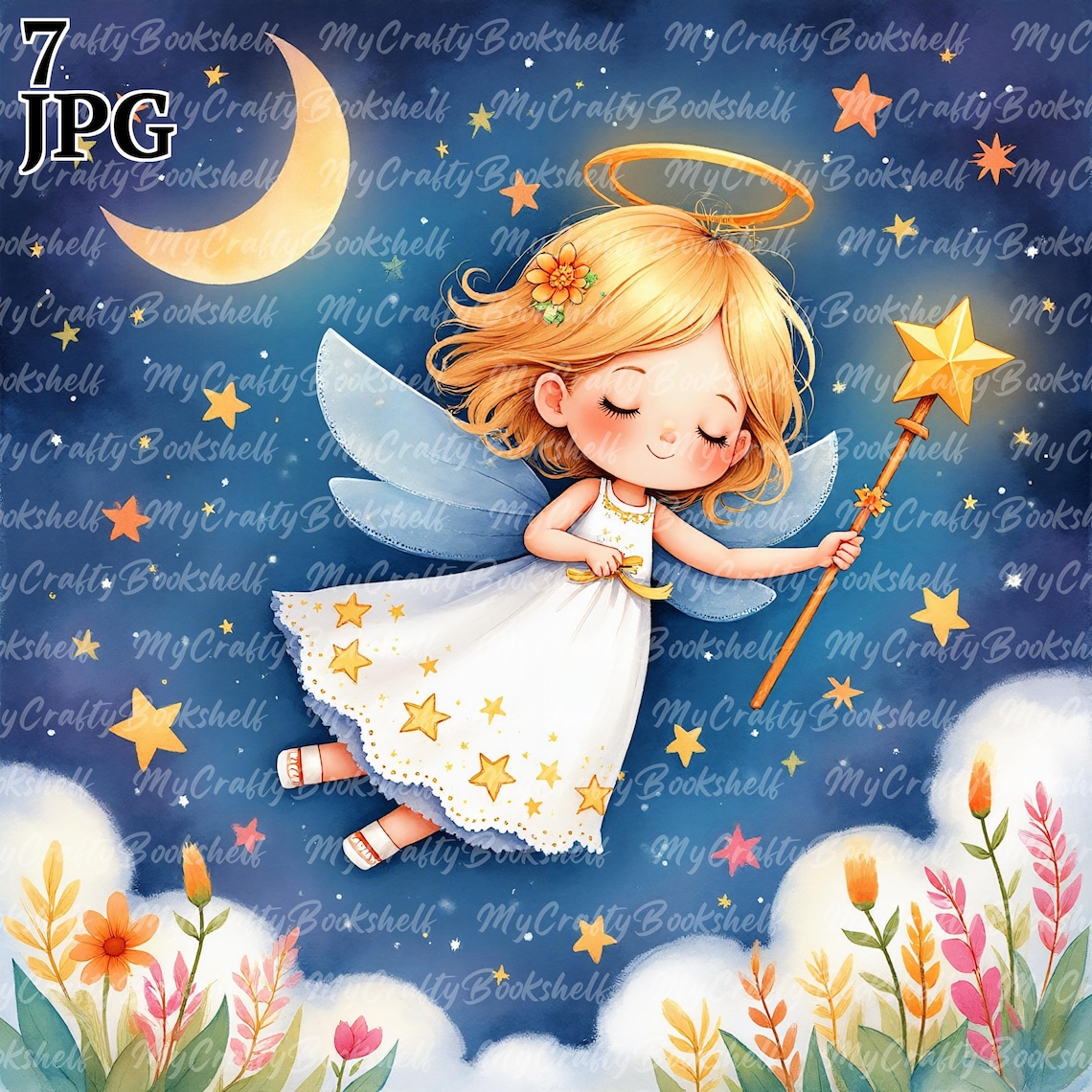 Whimsical Angel Watercolor Clipart: High-res Pngs (digital Download) - Etsy