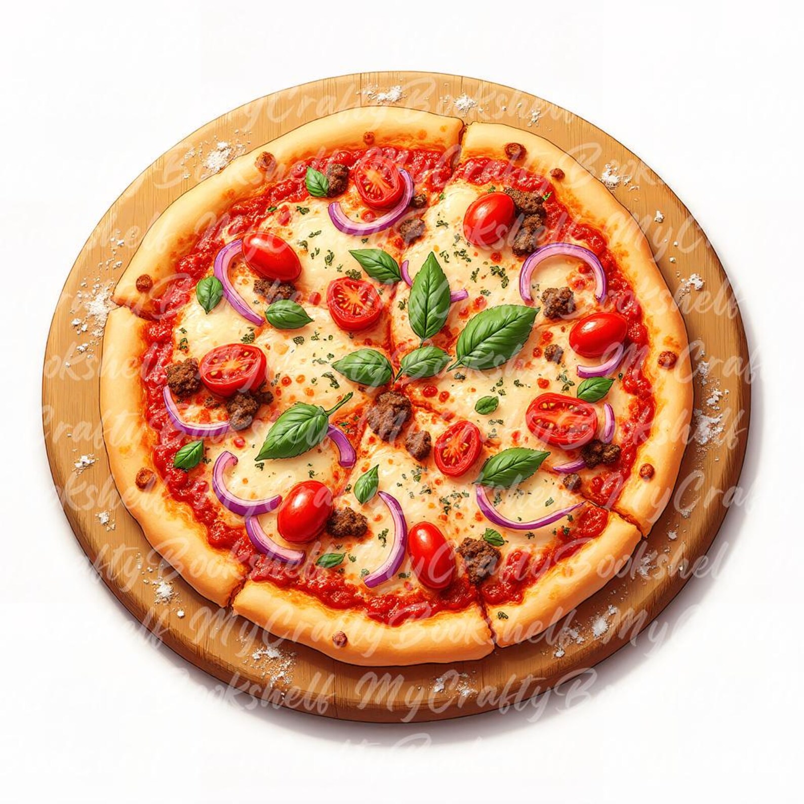 17 Pizza Clipart, Pizza Slice, Fast Food Clipart, Printable Watercolor ...