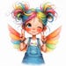 Whimsical Angel Clipart: Watercolor Pngs, Commercial Use (instant ...