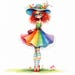 Watercolor Whimsical Lady PNG Clipart: Junk Journal Kit (digital ...