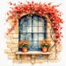 Floral Window Clipart: Watercolor Flower Windows (digital Download) - Etsy