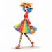 Watercolor Whimsical Lady PNG Clipart: Junk Journal Kit (digital ...