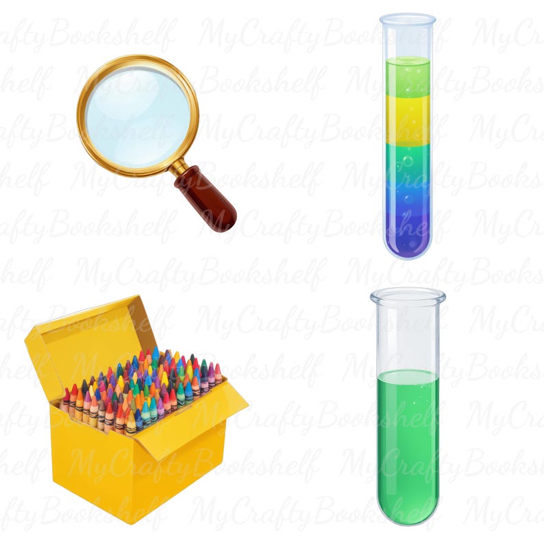 School Supplies Clipart: Educational PNG Graphics for Commercial Use ...