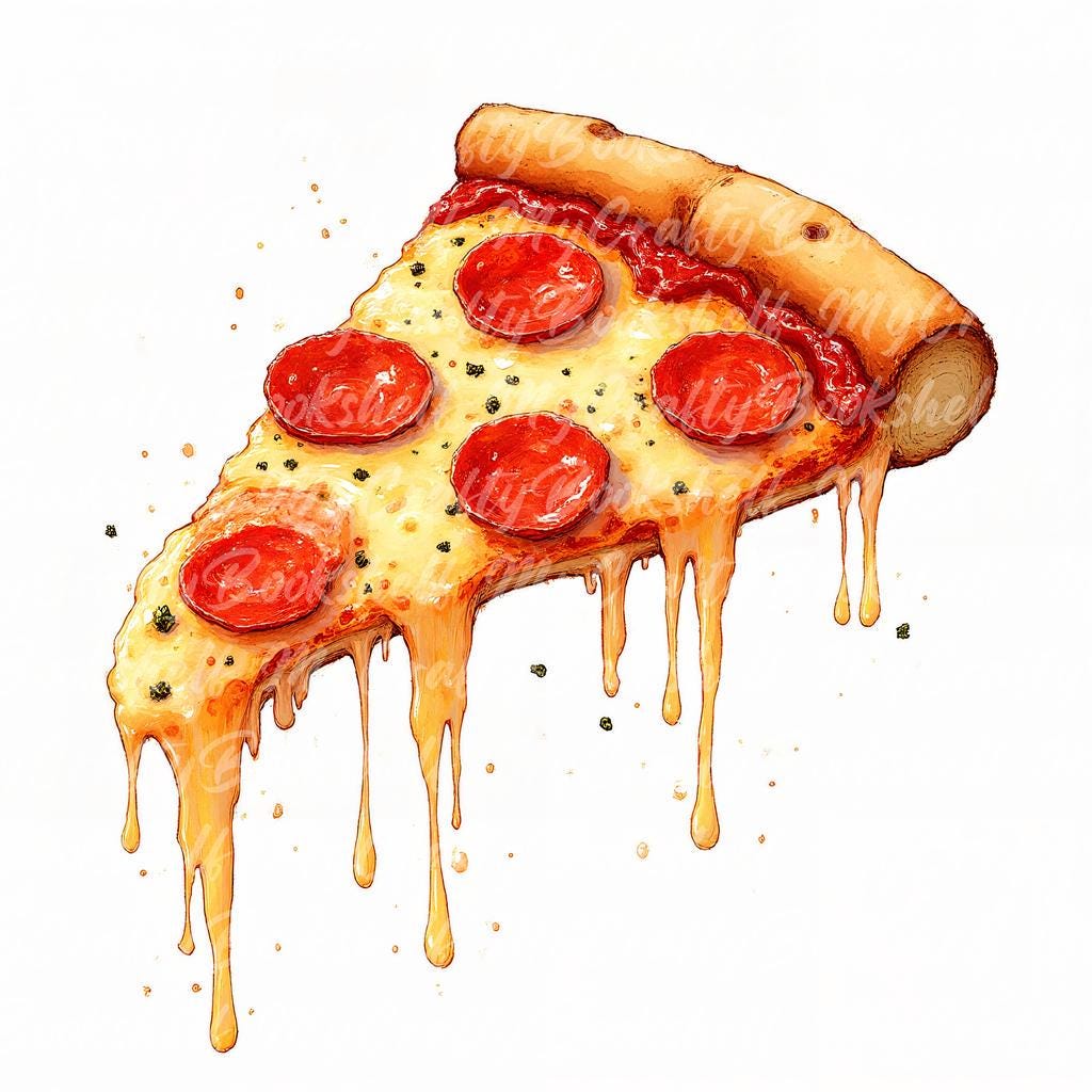 17 Pizza Clipart, Pizza Slice, Fast Food Clipart, Printable Watercolor ...