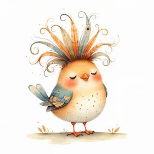 Quirky Watercolor Quail Clipart: Whimsical Bird Pngs (commercial Use ...