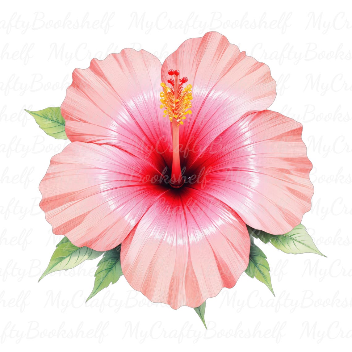 Hibiscus Flower Clipart: Tropical PNG Graphics for Commercial Use ...