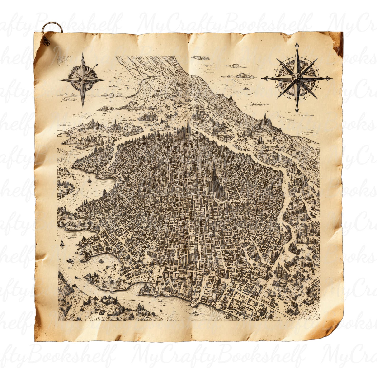 Antique Map Clipart: Vintage World Maps PNG (digital Download ...