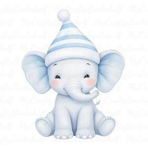 9 Blue Elephant Nursery Clipart, Boys Elephant Clip Art, High Res PNG ...