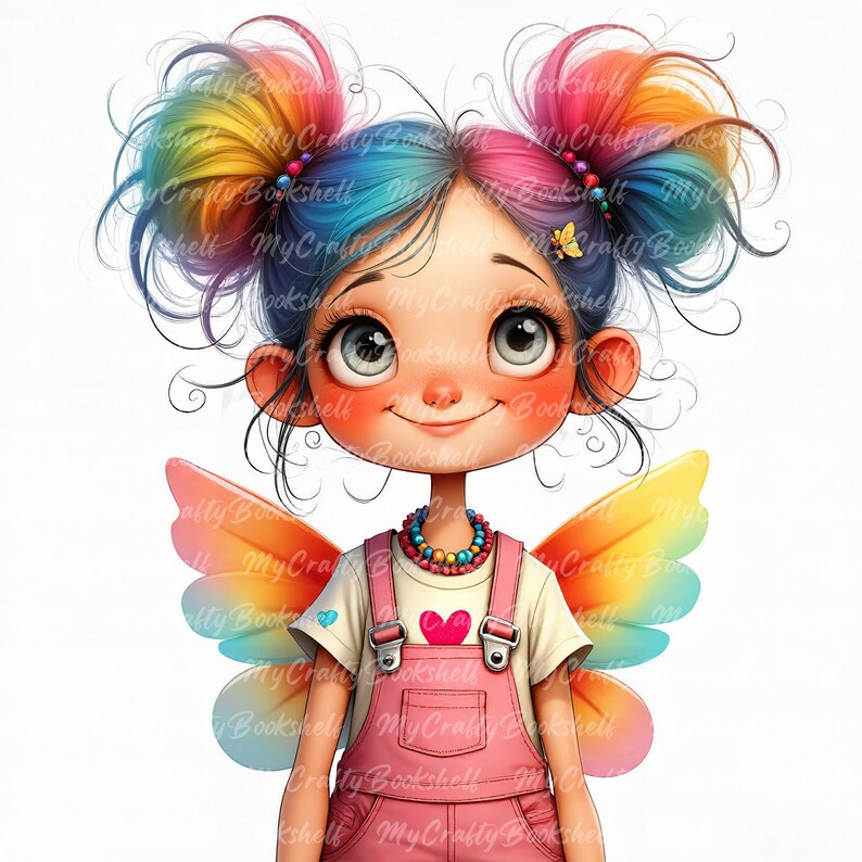 Whimsical Angel Clipart: Watercolor Pngs, Commercial Use (instant ...