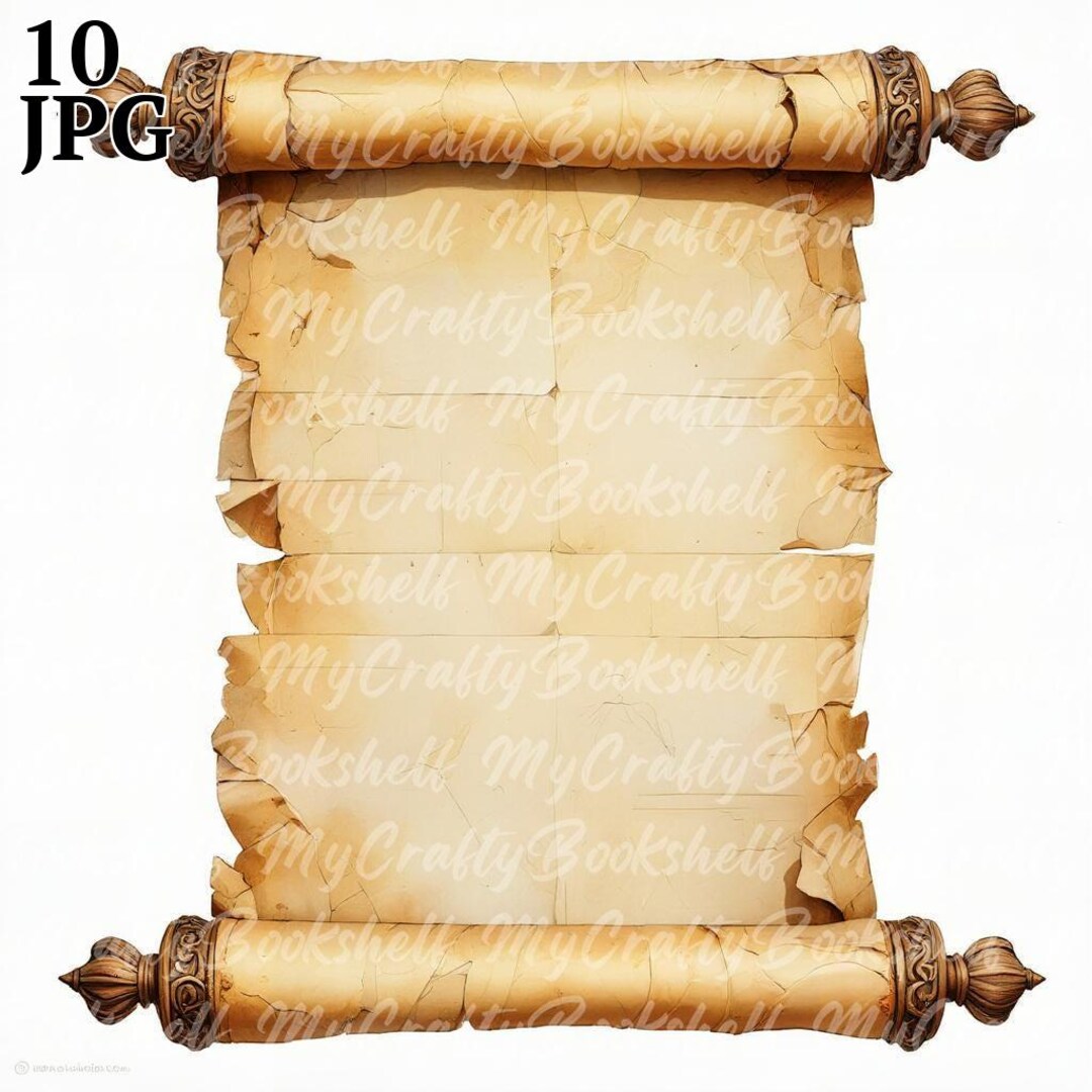 10 Medieval Scroll Clipart, Vintage Scroll, High Quality Jpgs ...