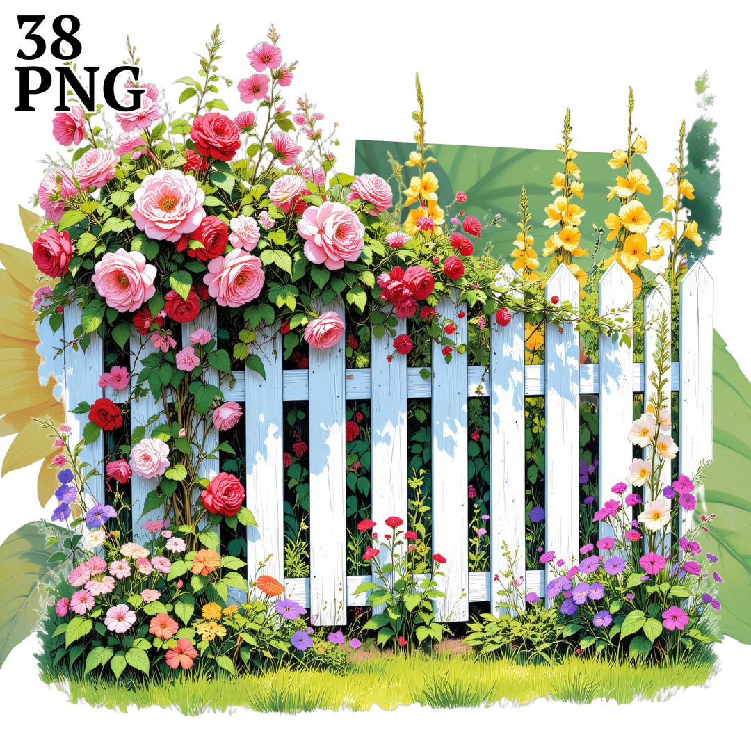 Garden Clipart Bundle: Summer Flowers, Scrapbook Graphics (digital ...