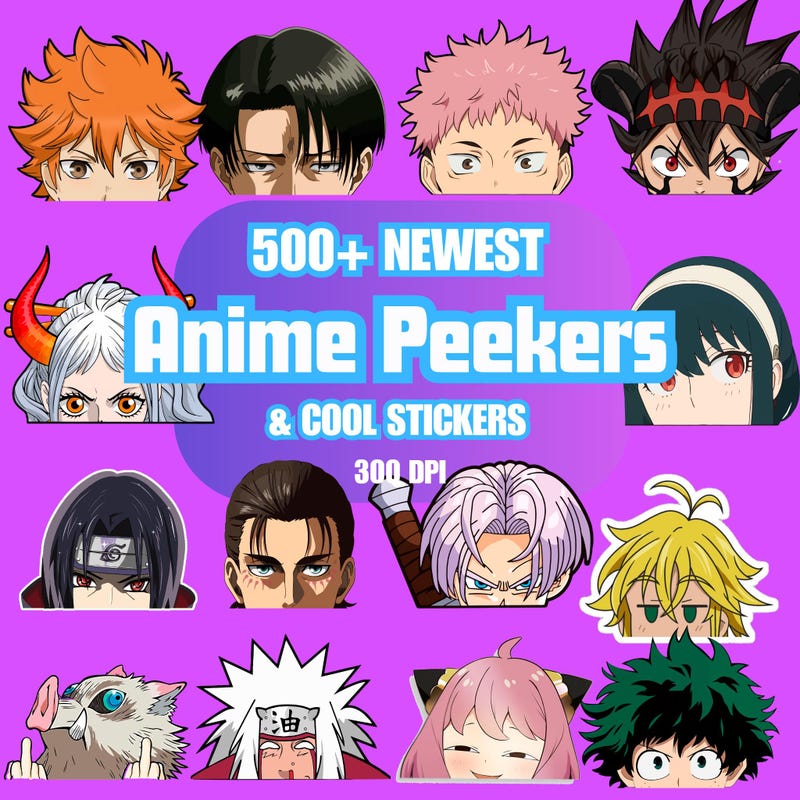 Car Sticker Anime Peeking - Etsy