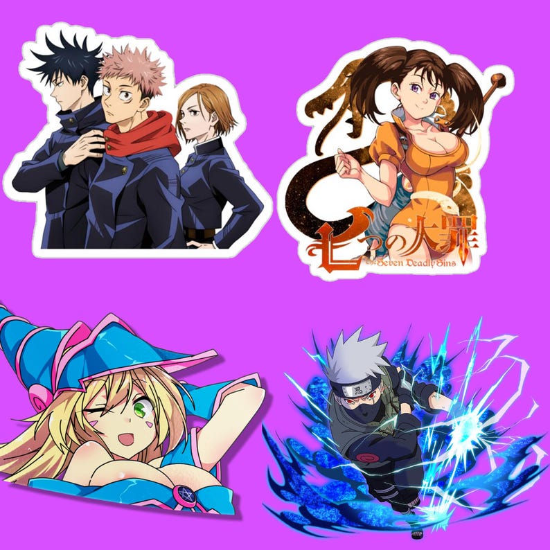 The Newest Peeker Anime Stickers 2026 Graphics: 500+ Png Bundle Design ...