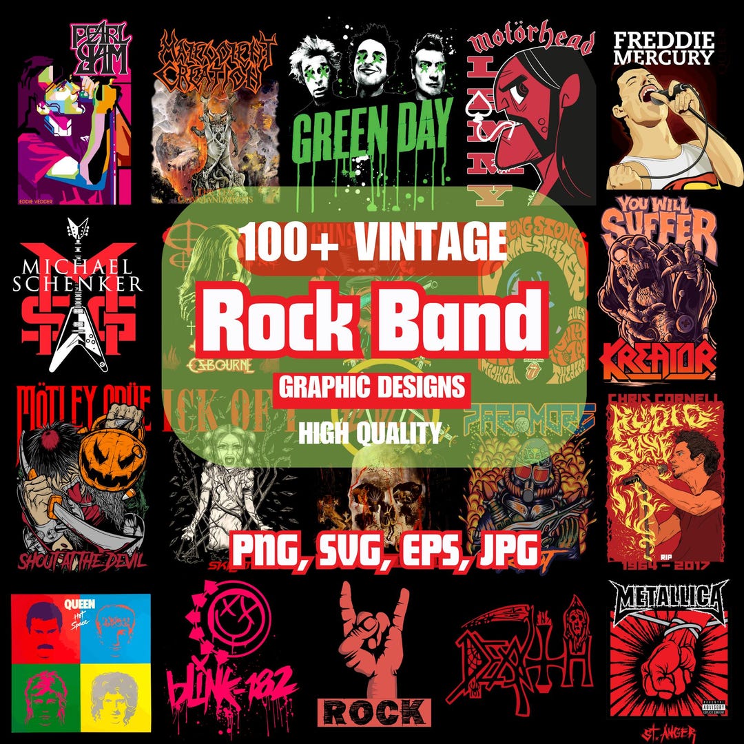 The Newest Rockband 2026 Graphics: 100+ Png Bundle Design for Print - Etsy
