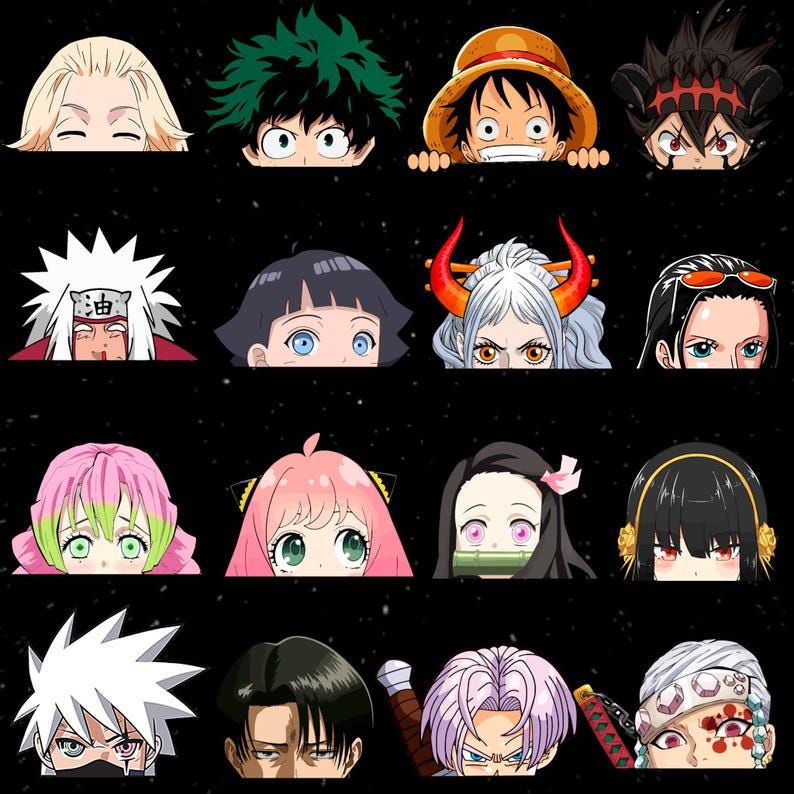 The Newest Peeker Anime Stickers 2026 Graphics: 500+ Png Bundle Design ...