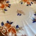 Vintage Blair China Plate, 1920s Bone China, Orange & Blue Roses ...