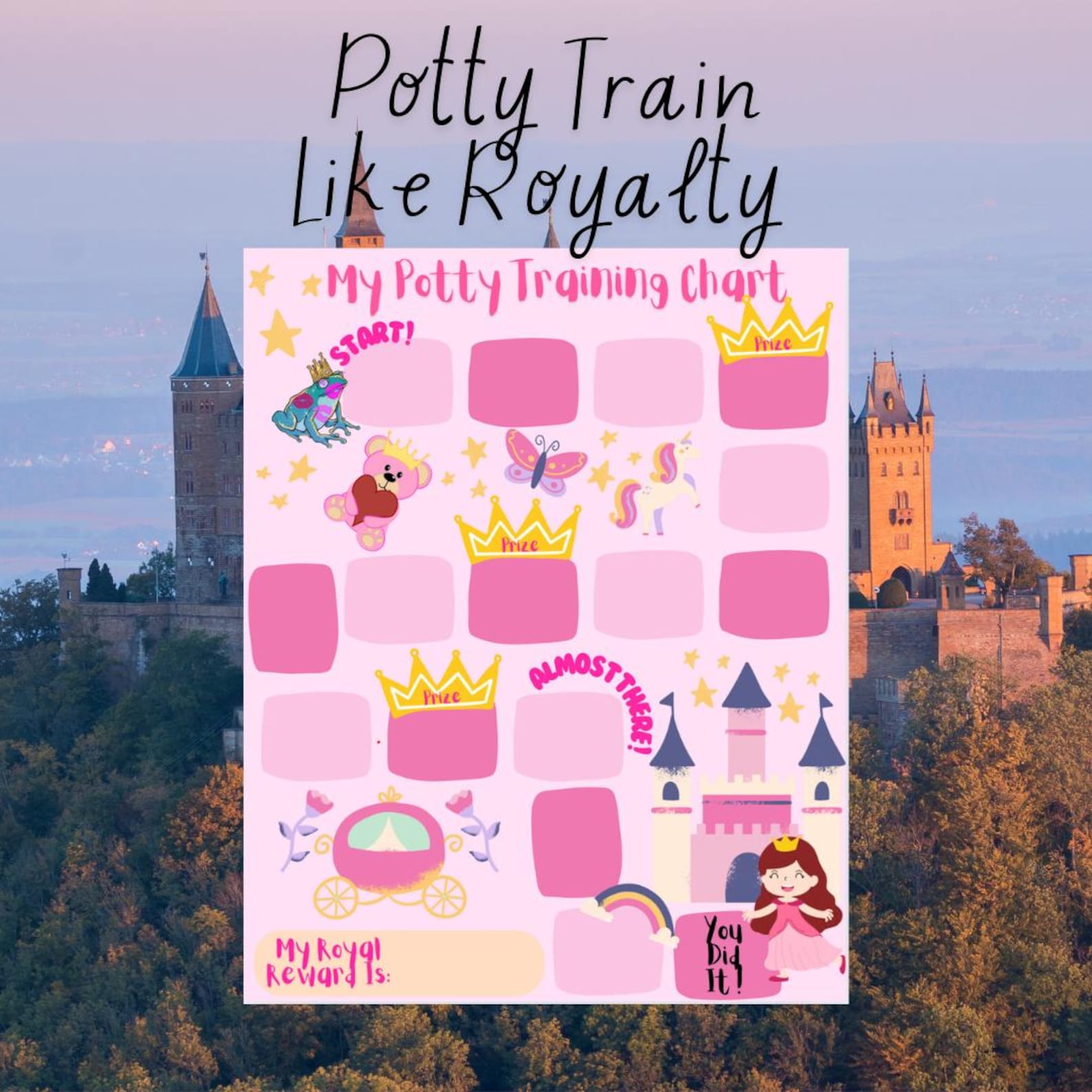 Princess Potty Training Toilet Training Potty Training Chart Princess ...