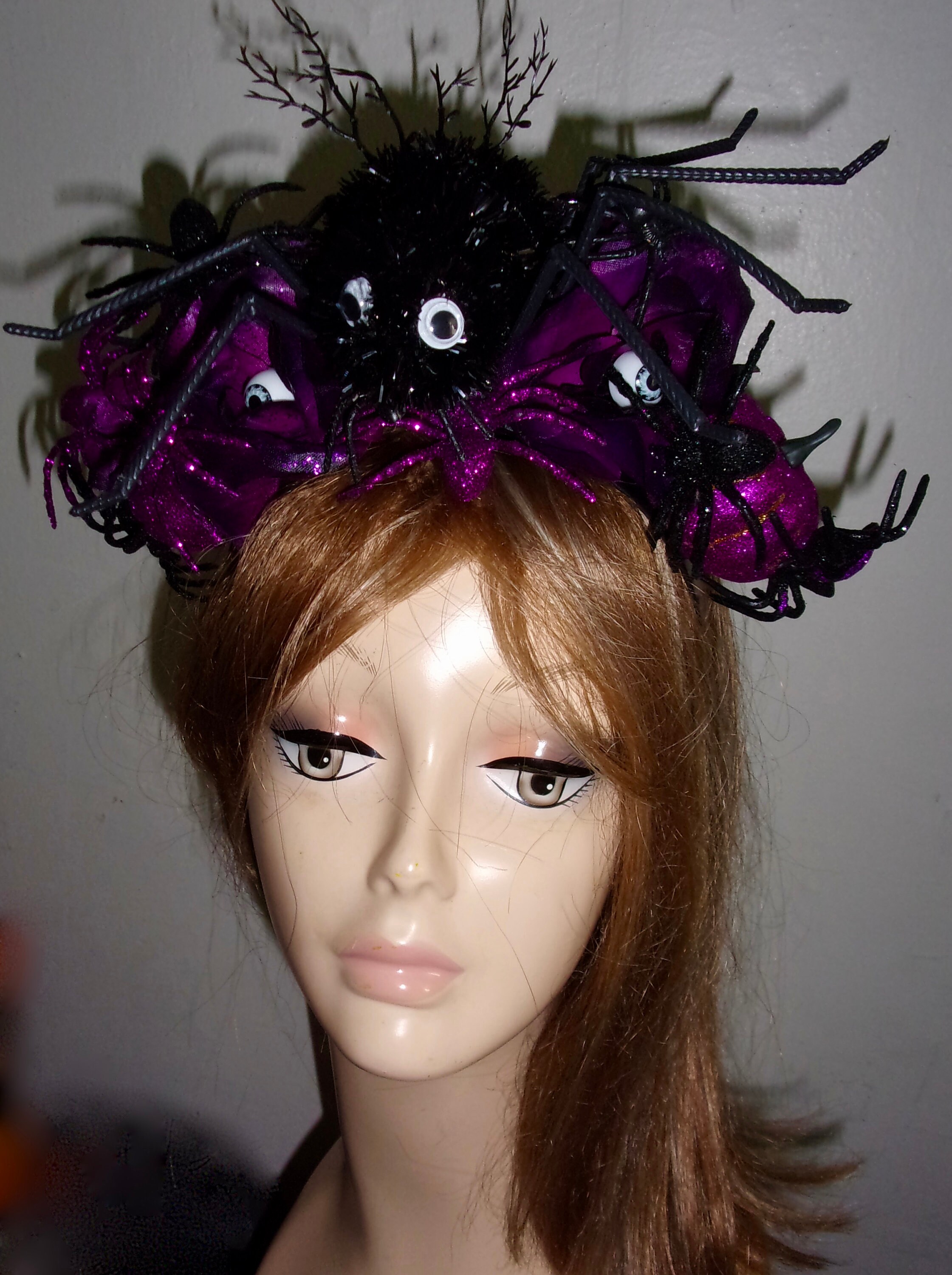 Goth Spider Halloween Headdress Spider Headband, One Size Fits All One ...