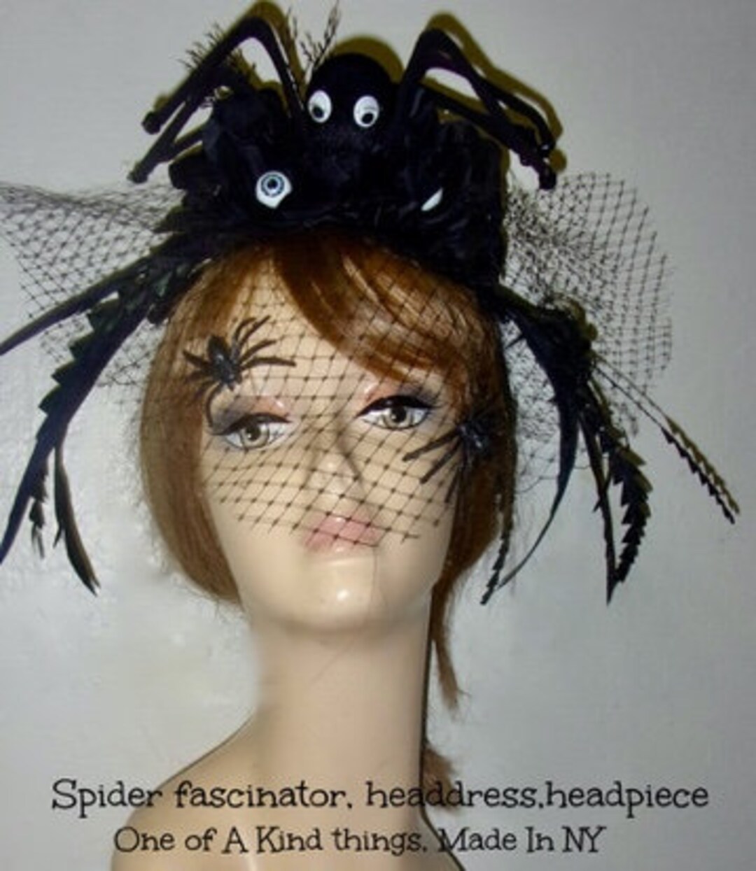 Spider Headdress Spider Headpiece Halloween Headdress Black Spider ...
