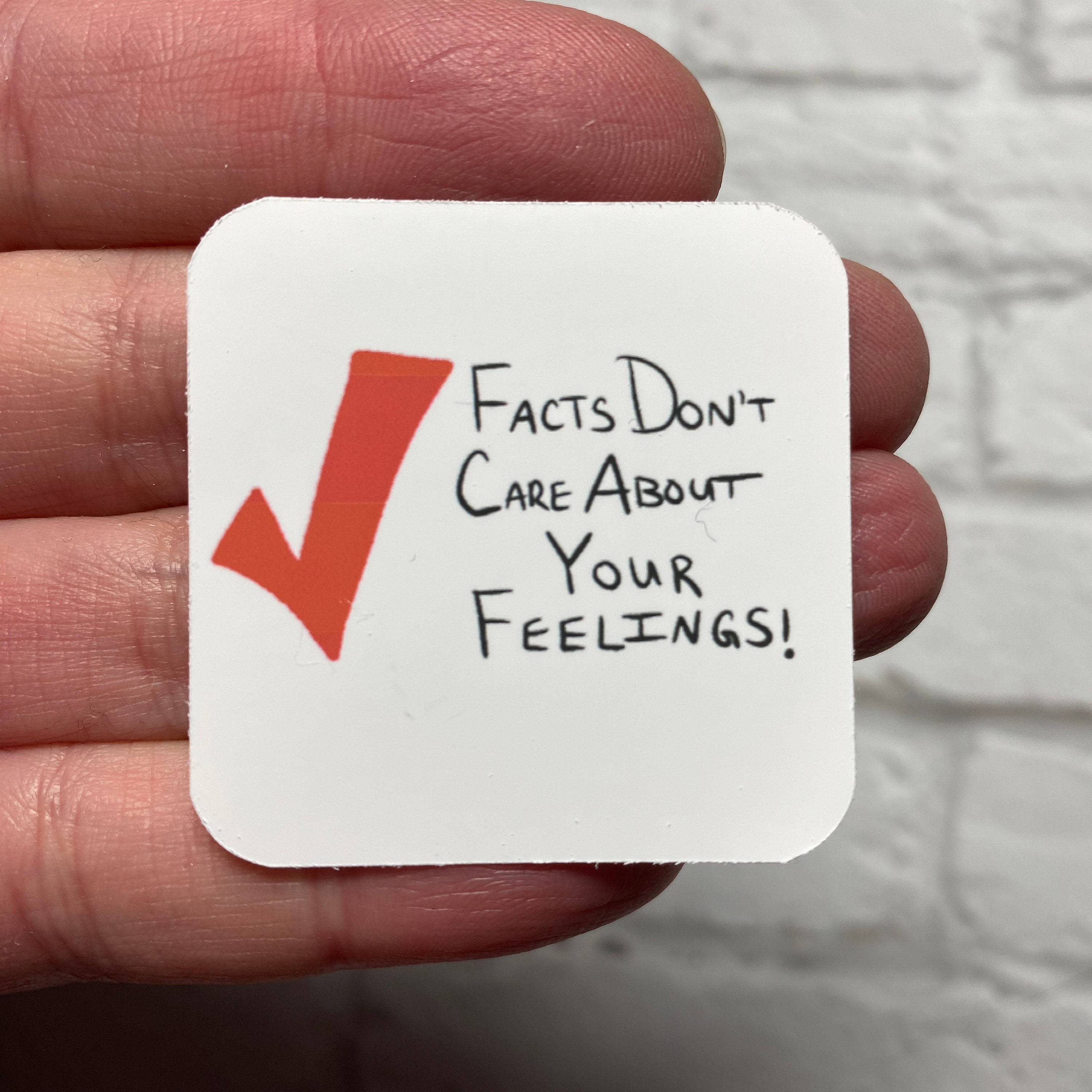 Facts Dont Care About Your Feelings Vinyl Sticker Etsy