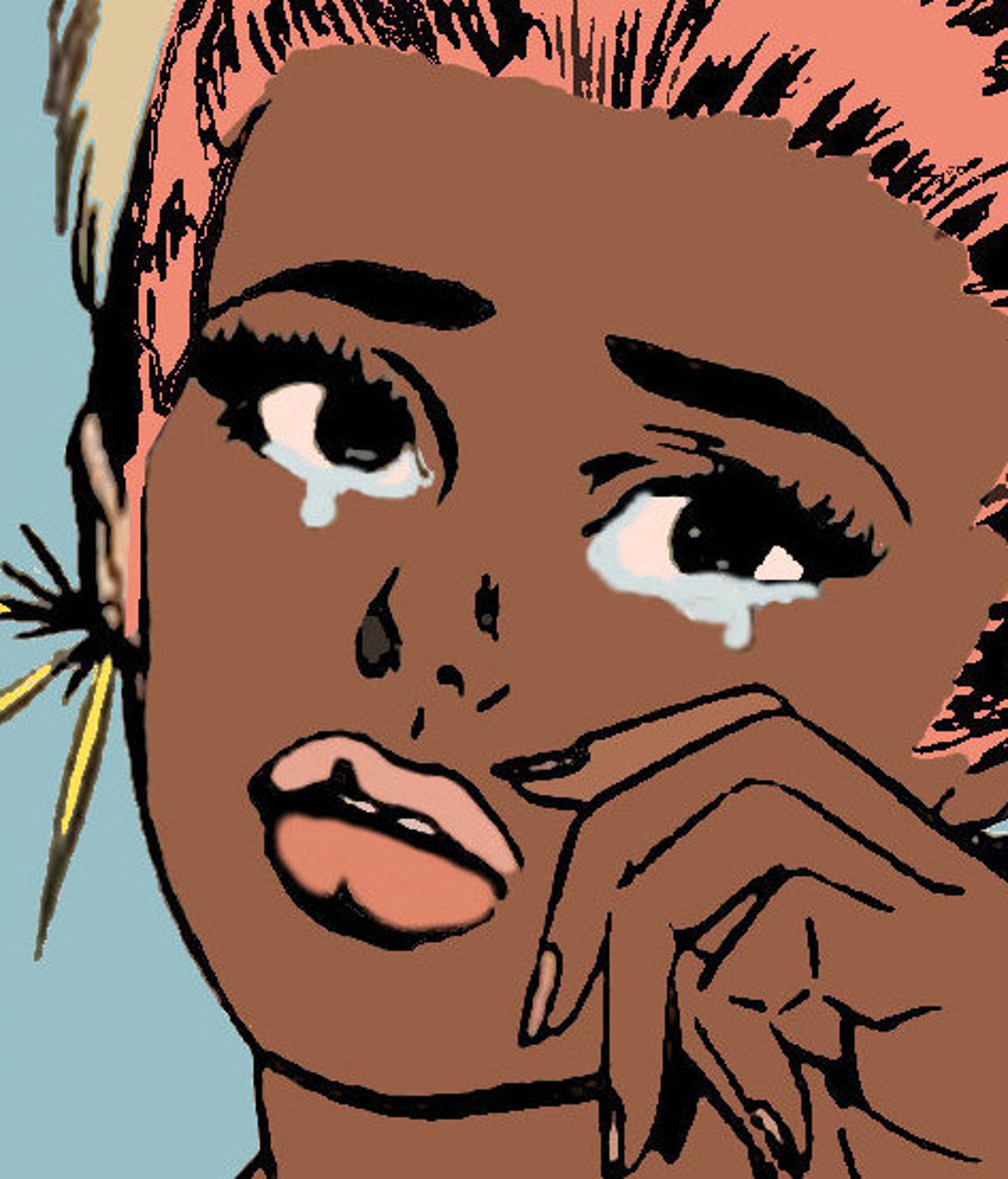 Sad Girl Summer - Upgraded Retro Comic Print - Etsy UK