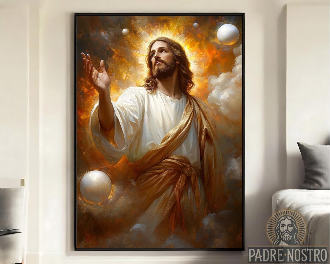 The Creator Jesus, Christian Art, Divine Creator of the Universe ...
